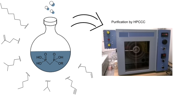 Synthesis of medronic acid monoesters and their purification by high ...