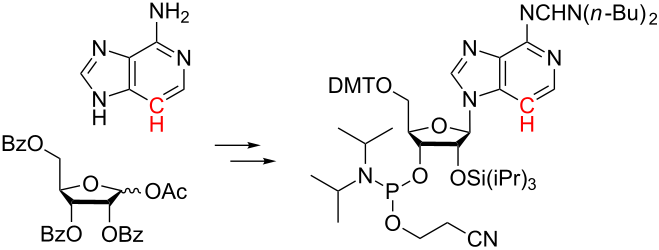 Facile synthesis of a 3-deazaadenosine phosphoramidite for RNA solid ...