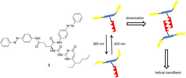 A self-assembled photoresponsive gel consisting of chiral nanofibers