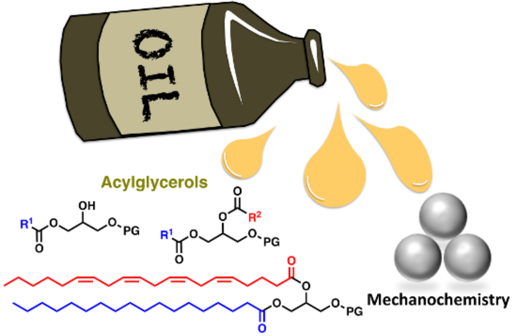 BJOC - Synthesis of acylglycerol derivatives by mechanochemistry