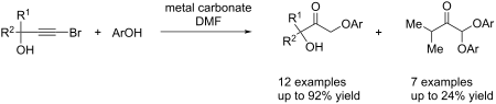 Cs2CO3-Promoted reaction of tertiary bromopropargylic alcohols and ...