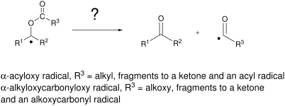 Do α-acyloxy and α-alkoxycarbonyloxy radicals fragment to form acyl and ...