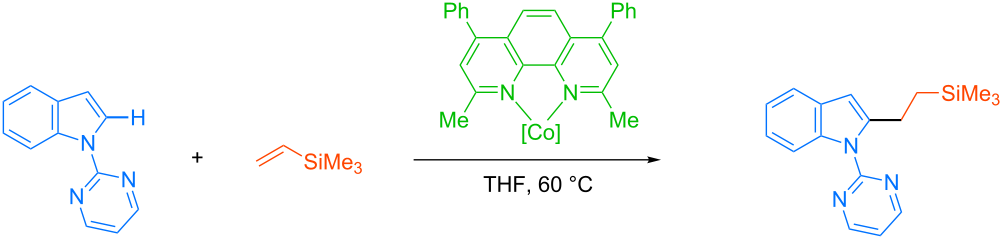 C2-Alkylation of N-pyrimidylindole with vinylsilane via cobalt ...