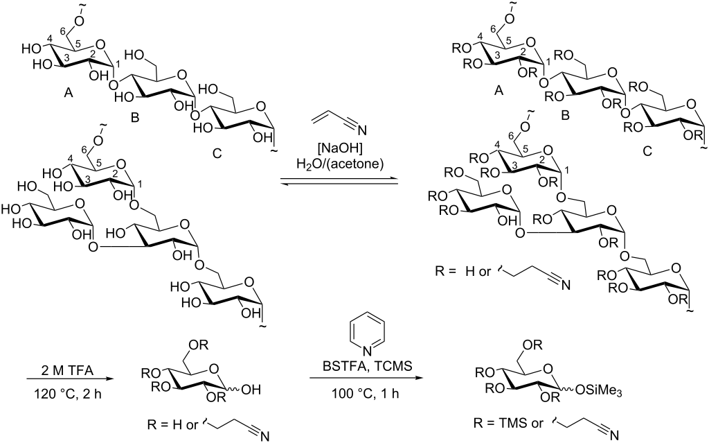 Cyanoethylation of the glucans dextran and pullulan: Substitution ...