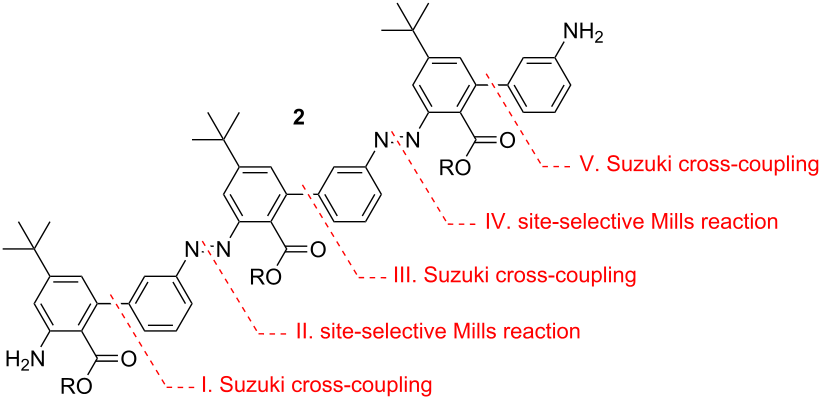 meta-Oligoazobiphenyls – synthesis via site-selective Mills reaction ...