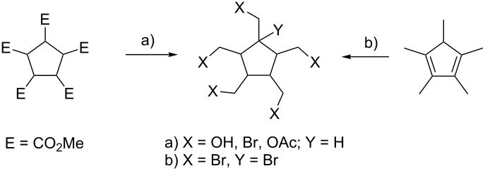 The preparation of several 1,2,3,4,5-functionalized cyclopentane ...