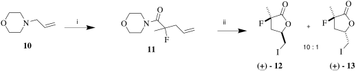 Stereoselective α-fluoroamide and α-fluoro-γ-lactone synthesis by an ...