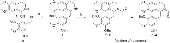 Chromatographically separable rotamers of an unhindered amide