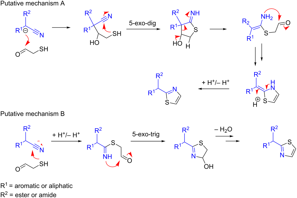 Thiazole formation through a modified Gewald reaction