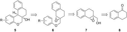 cis-Diastereoselective synthesis of chroman-fused tetralins as B-ring ...