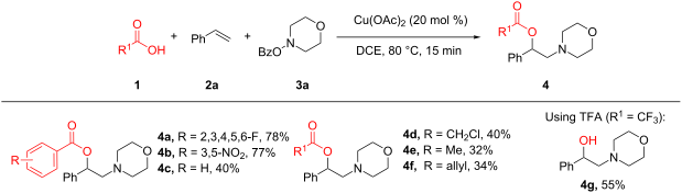 Copper-catalyzed intermolecular oxyamination of olefins using ...