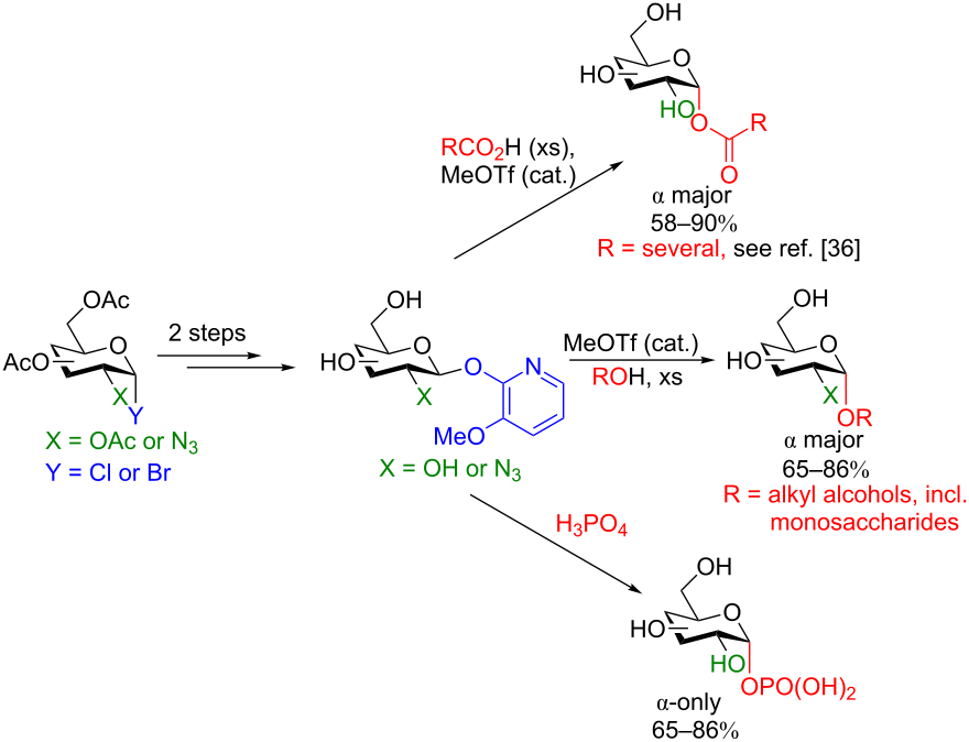 Strategies toward protecting group-free glycosylation through selective ...