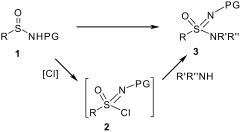 Synthesis of sulfonimidamides from sulfinamides by oxidation with N ...