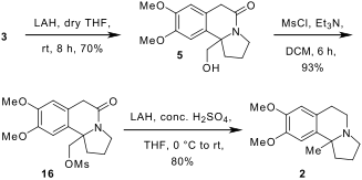Synthesis of crispine A analogues via an intramolecular Schmidt reaction
