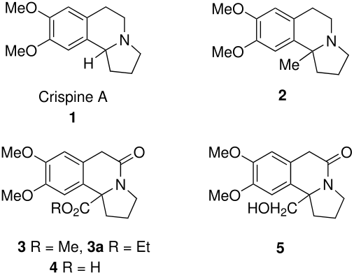 Synthesis of crispine A analogues via an intramolecular Schmidt reaction