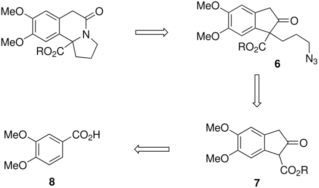 Synthesis of crispine A analogues via an intramolecular Schmidt reaction