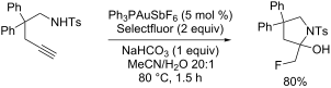 Combination of gold catalysis and Selectfluor for the synthesis of ...